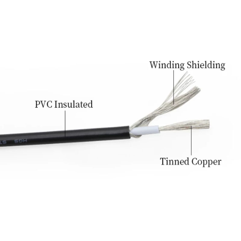 1 เมตรสีดํา/สีเทา UL1533 Single Core Shielded Wire 24/26/28/30/32AWG Shielded Wire สัญญาณสาย ...