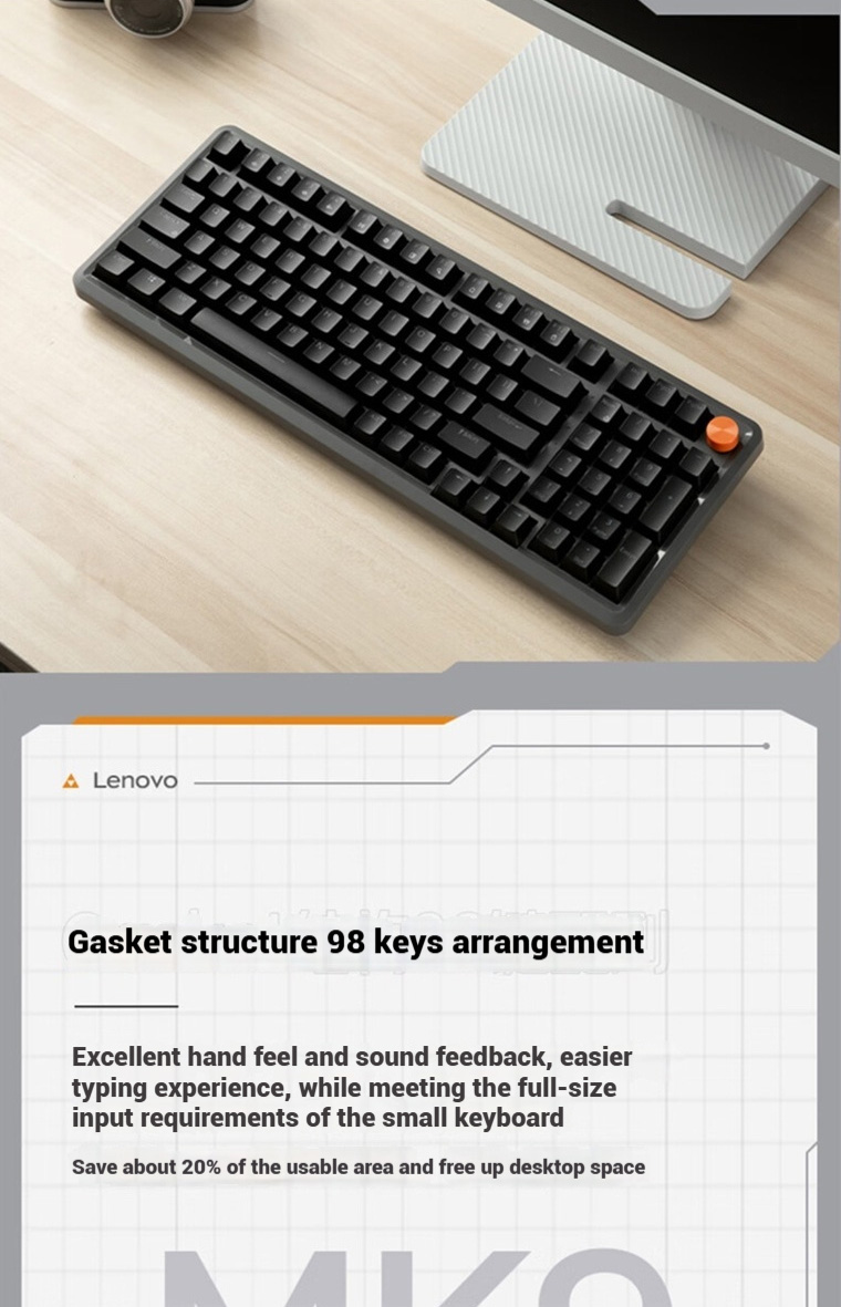 Lenovo MK9 98-key wired mechanical Red Axis Keyboard Gaming Keyboard ...