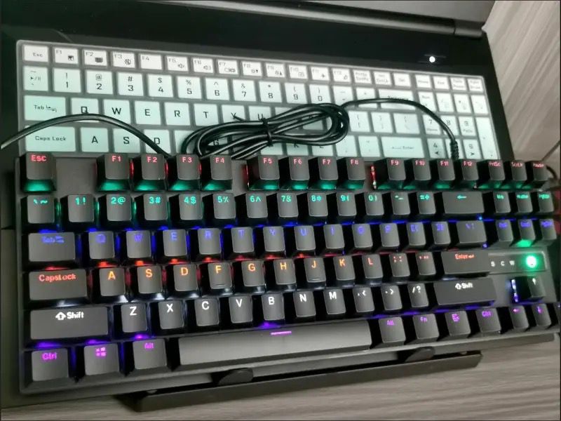 Blue Switch 【ZK-3】คีย์บอร์ดเกมมิ่งคอมพิวเตอร์, เชิงกล, ส่องสว่าง, 104 คีย์, 87 คีย์, mechanical ...