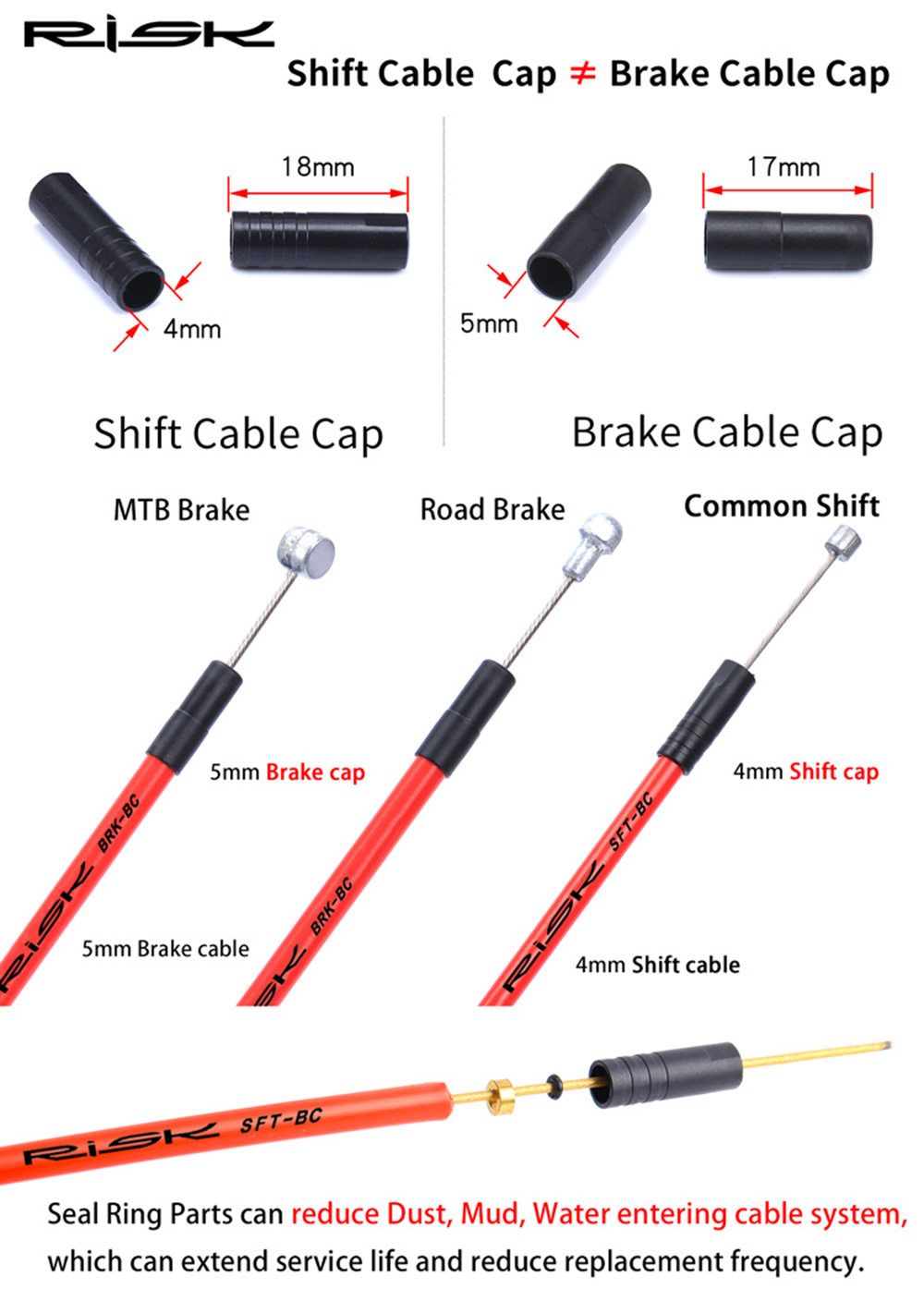 จุกปิดสายเบรกจักรยาน กันฝุ่น คุณภาพสูง สําหรับจักรยานเสือภูเขา 10 ชิ้น ...