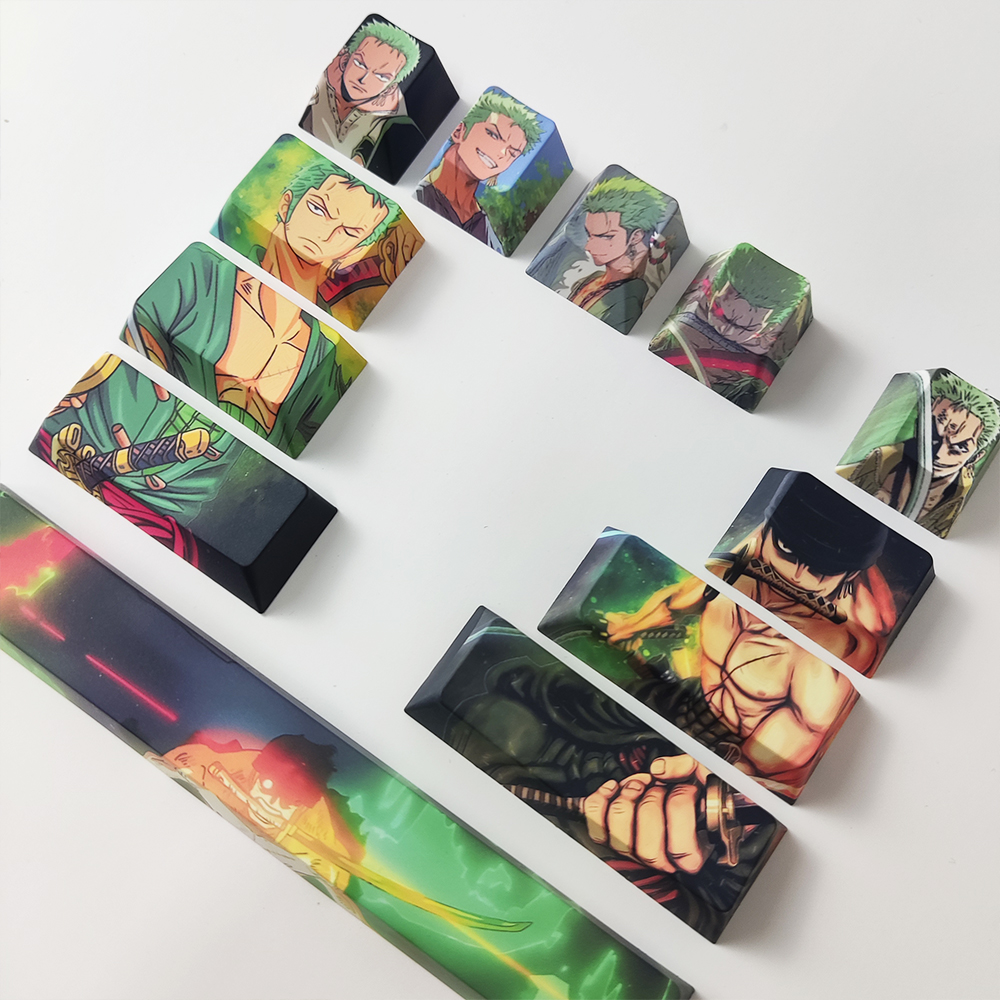 12pcs Anime Keycaps เชอร์รี่ PBT Dye Sublimation Mechanical Keycaps DIY ...