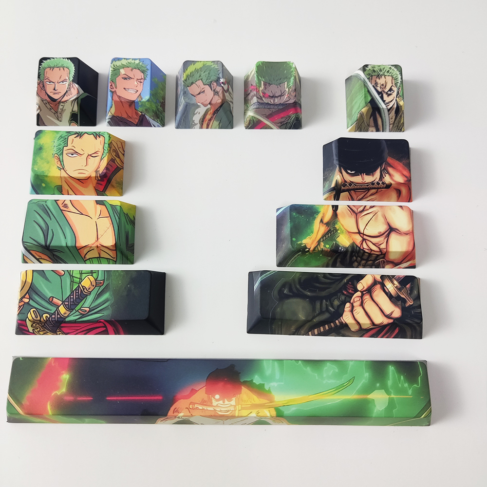 12pcs Anime Keycaps เชอร์รี่ PBT Dye Sublimation Mechanical Keycaps DIY ...
