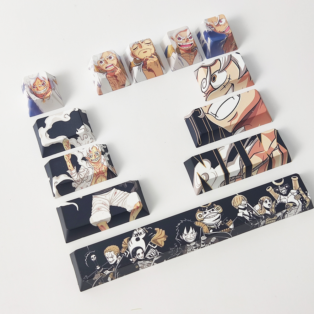 12pcs Anime Keycaps เชอร์รี่ PBT Dye Sublimation Mechanical Keycaps DIY ...
