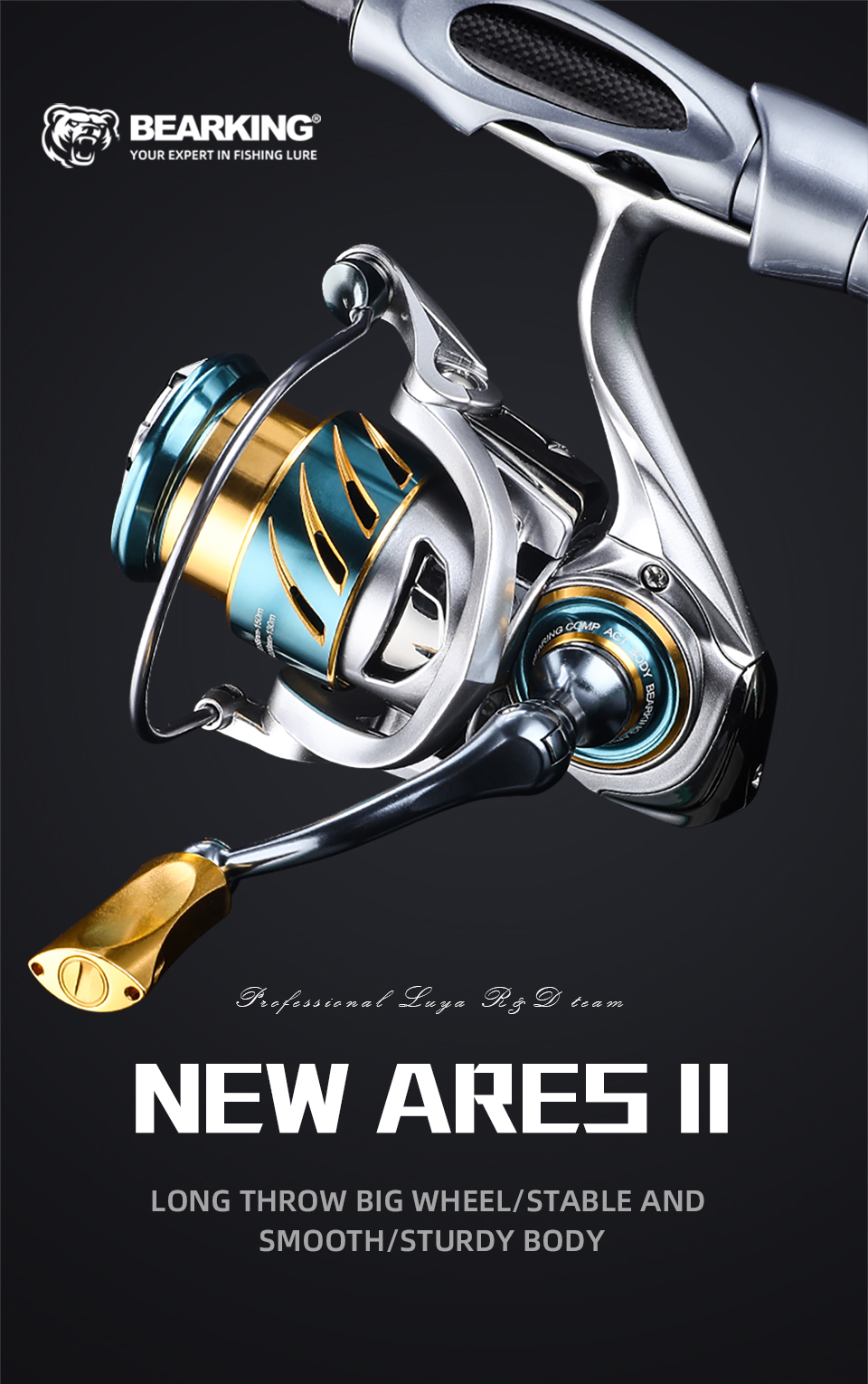 Bearking Official Store ARS Spinning Fishing Reel 6 + 1BB เปลี่ยน EVA Handle น้ําเค็มโลหะ Spool ...