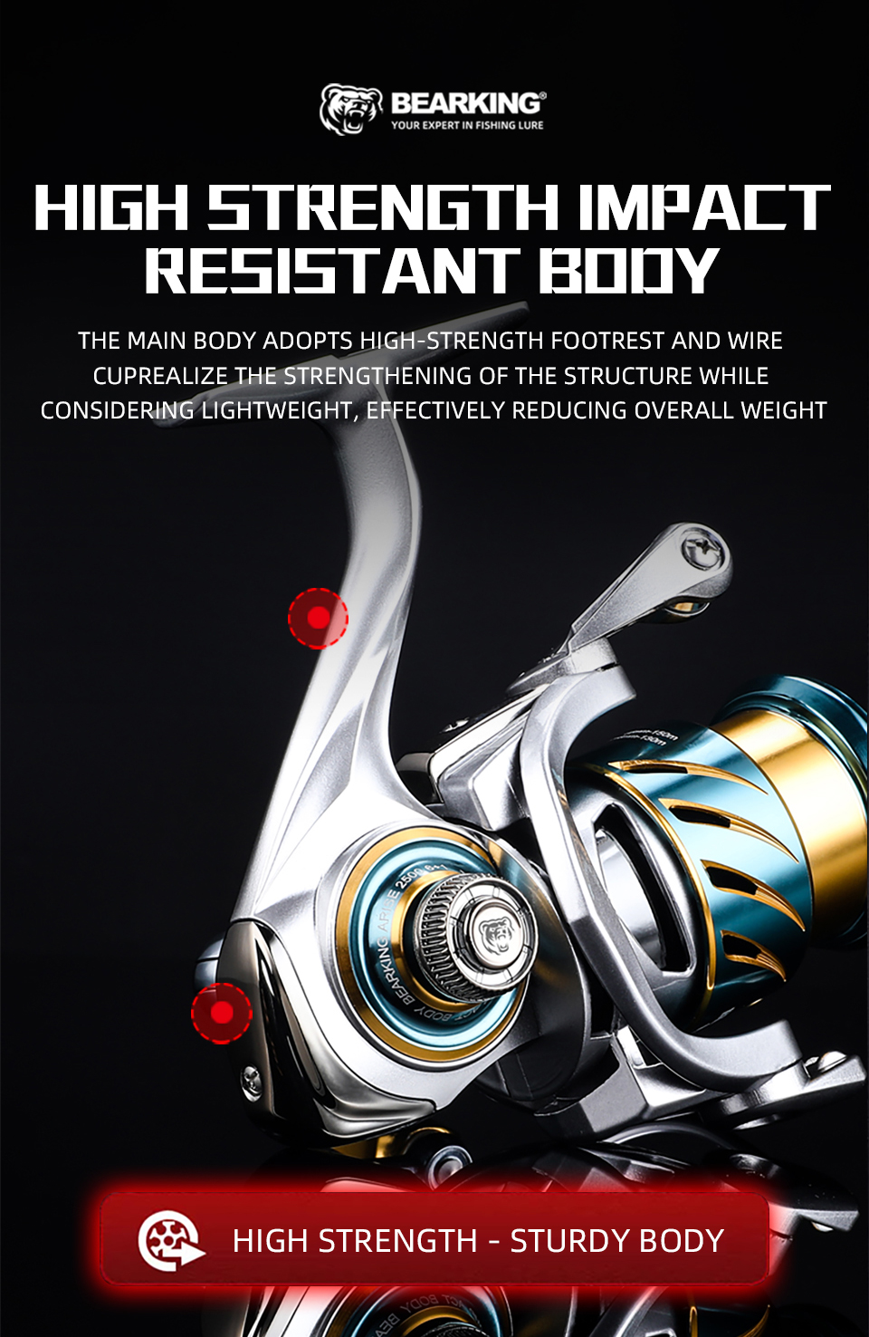 Bearking Official Store ARS Spinning Fishing Reel 6 + 1BB เปลี่ยน EVA ...