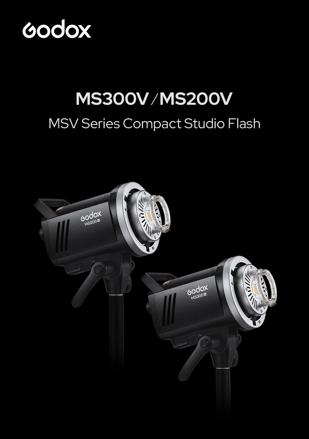 Godox-flash Studio LED 200W MS200V 300W MS300V, Integrated 2.4G ...