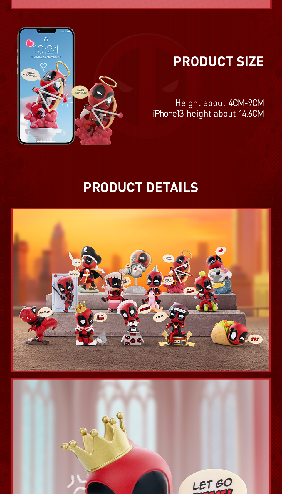 POP MART Marvel Deadpool Series Figures Blind Box Action Toys Figure ...