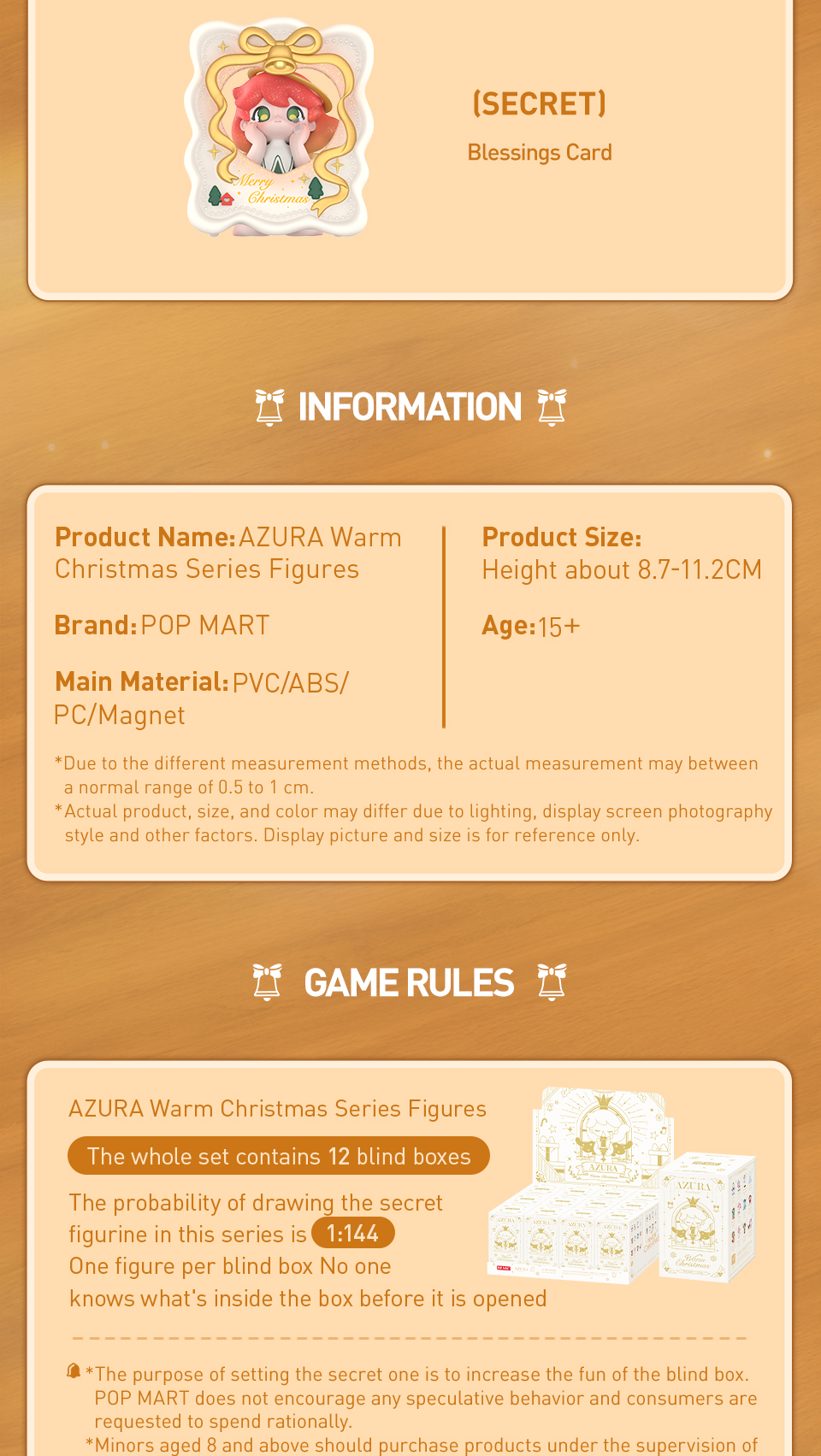 POP MART AZURA Warm Christmas Series Figures (Whole Set) | Shopee Thailand