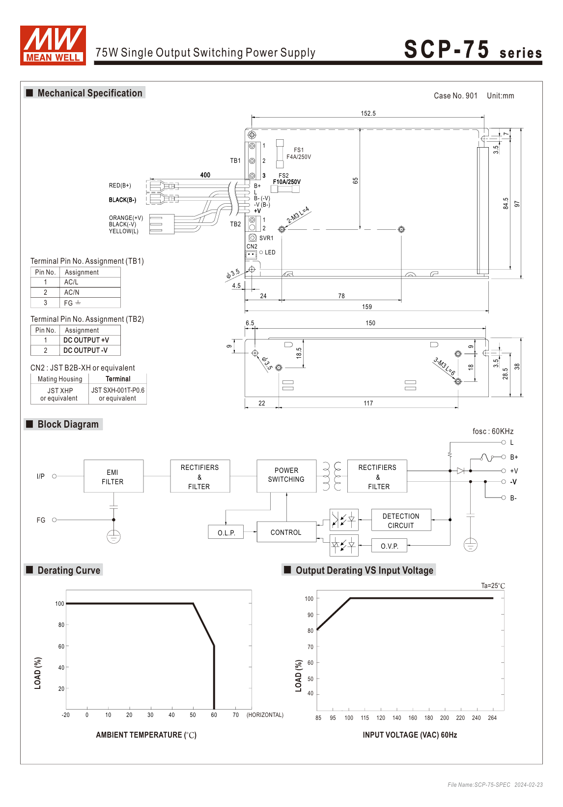 MEAN WELL SCP-75-12 SCP-75-24 แหล่งจ่ายไฟสลับ MEANWELL แหล่งจ่ายไฟแบบ ...