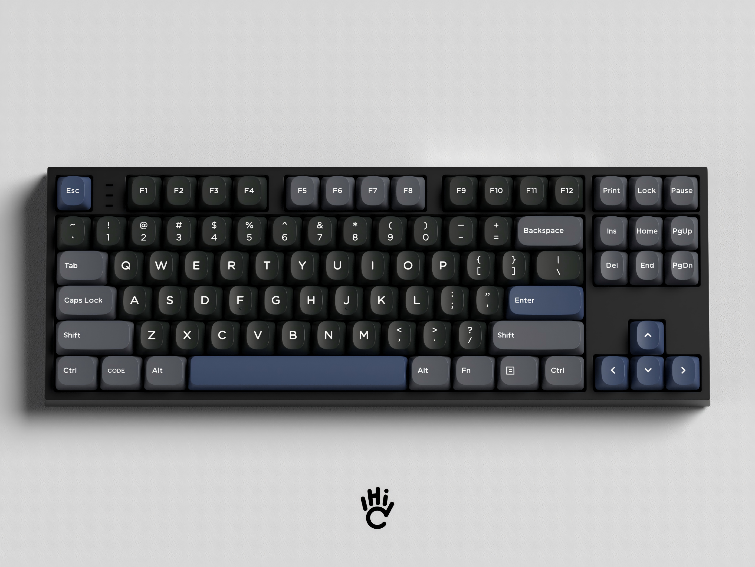 Obsidian ธีมสองสี Keycaps 171keys YMK Profile Keycap Custom PBT ...