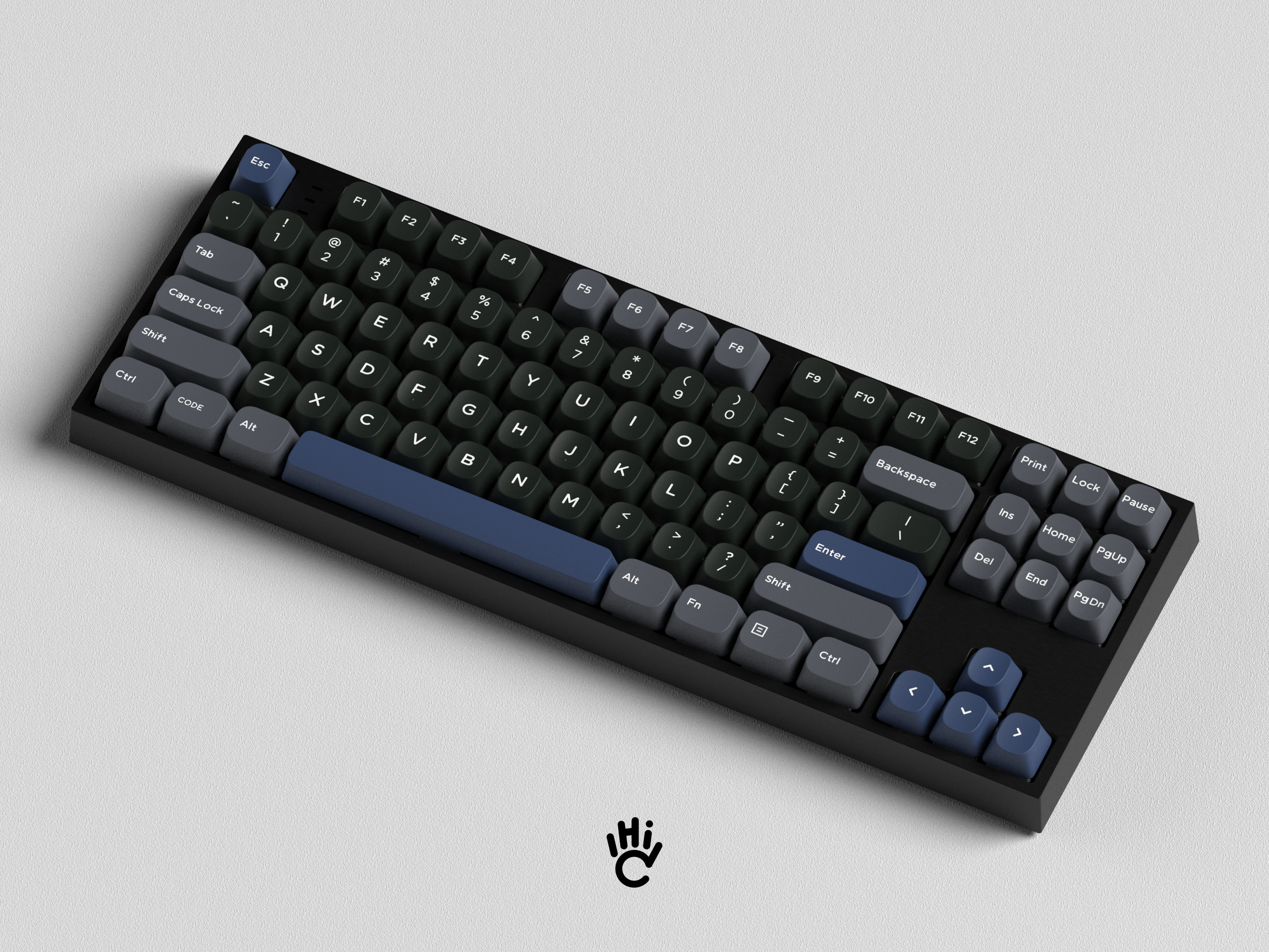 Obsidian ธีมสองสี Keycaps 171keys YMK Profile Keycap Custom PBT ...