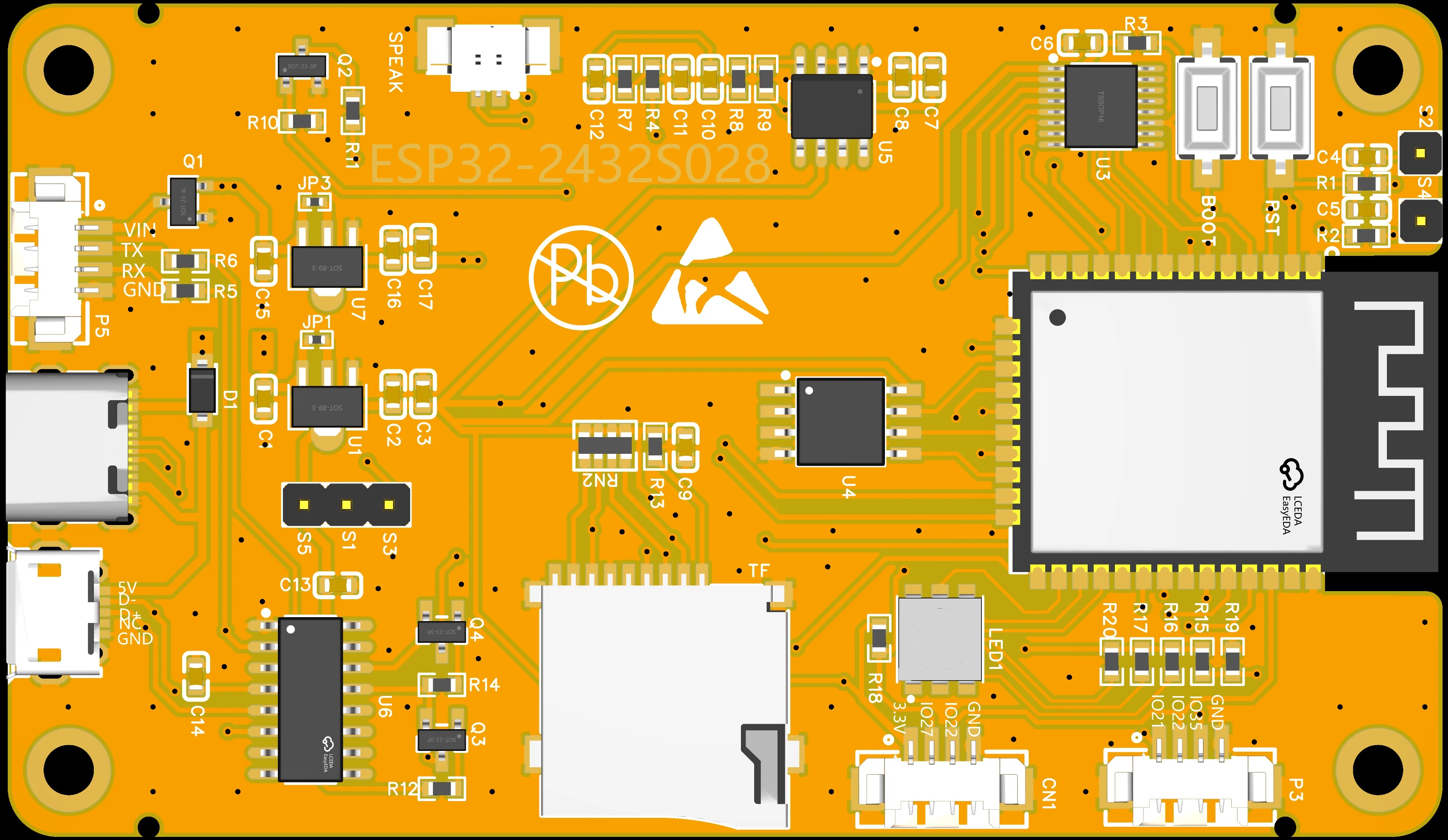 Esp32 Arduino LVGL WIFI & บอร์ดพัฒนาบลูทูธ 2.4 2.8 3.5 "240*320 สมาร์ท ...