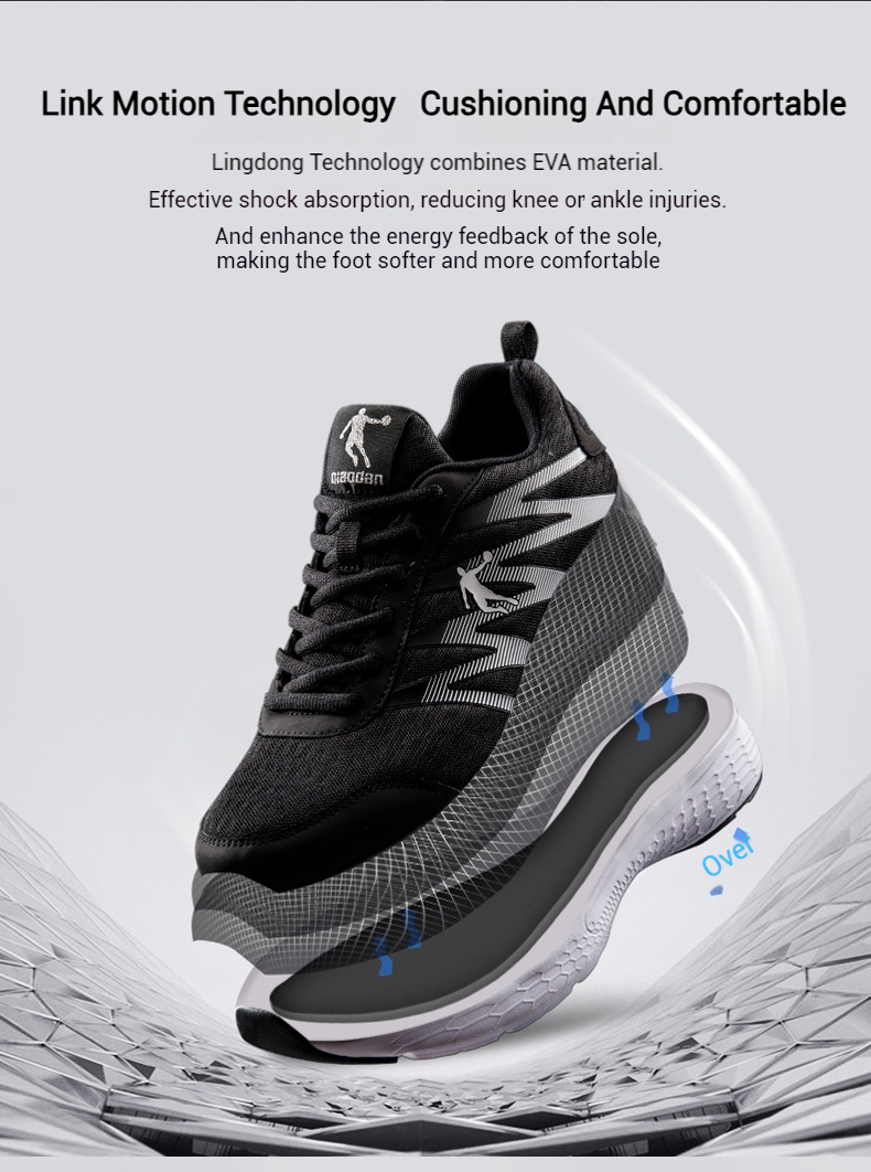 Qiaodan รองเท้าวิ่งผู้ชาย Breathable Casual Soft Bottom XM3570242 ...