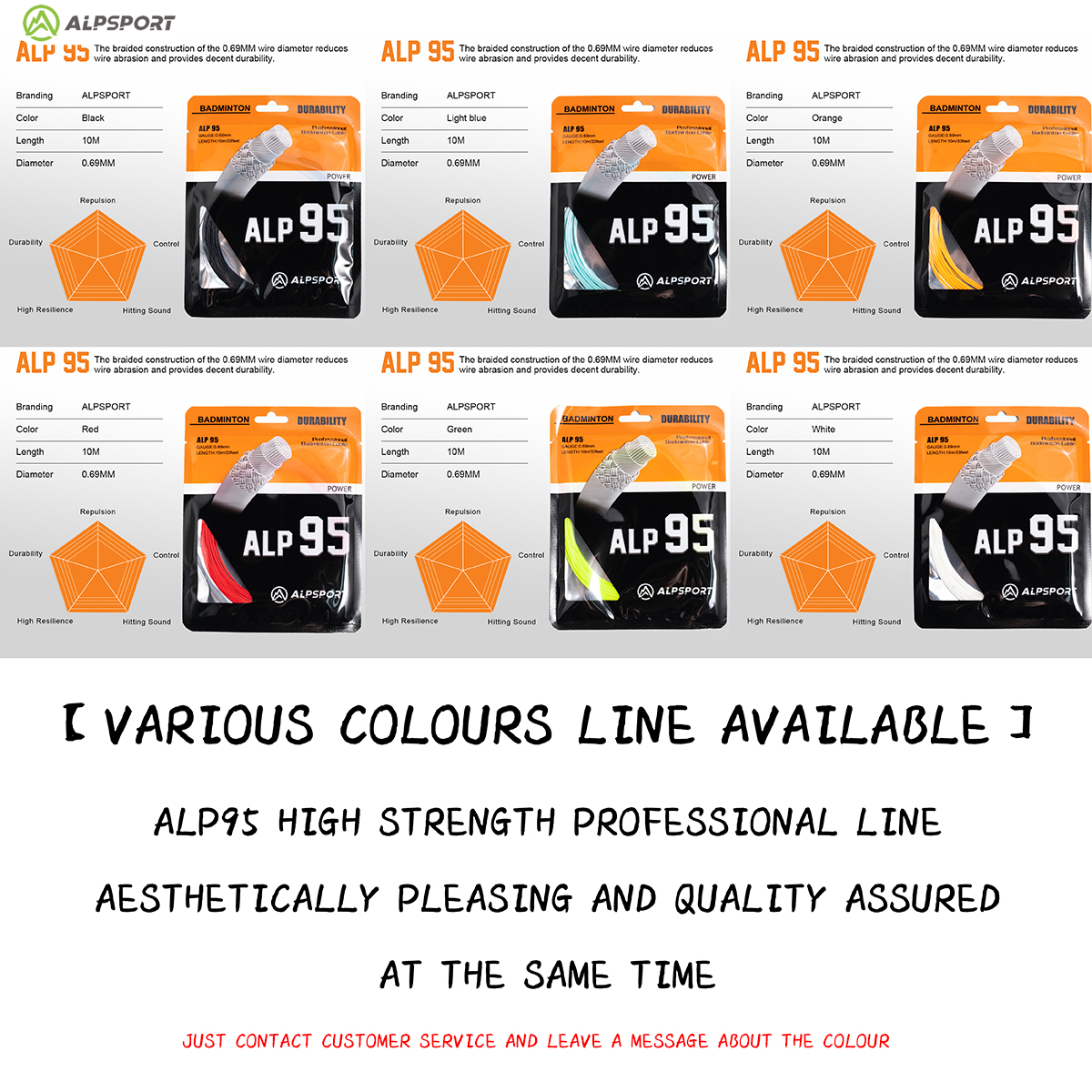 Alp DIY Pounds Customised อาชีพ Strung True 30Lbs ไม้แบดมินตัน 100% ...