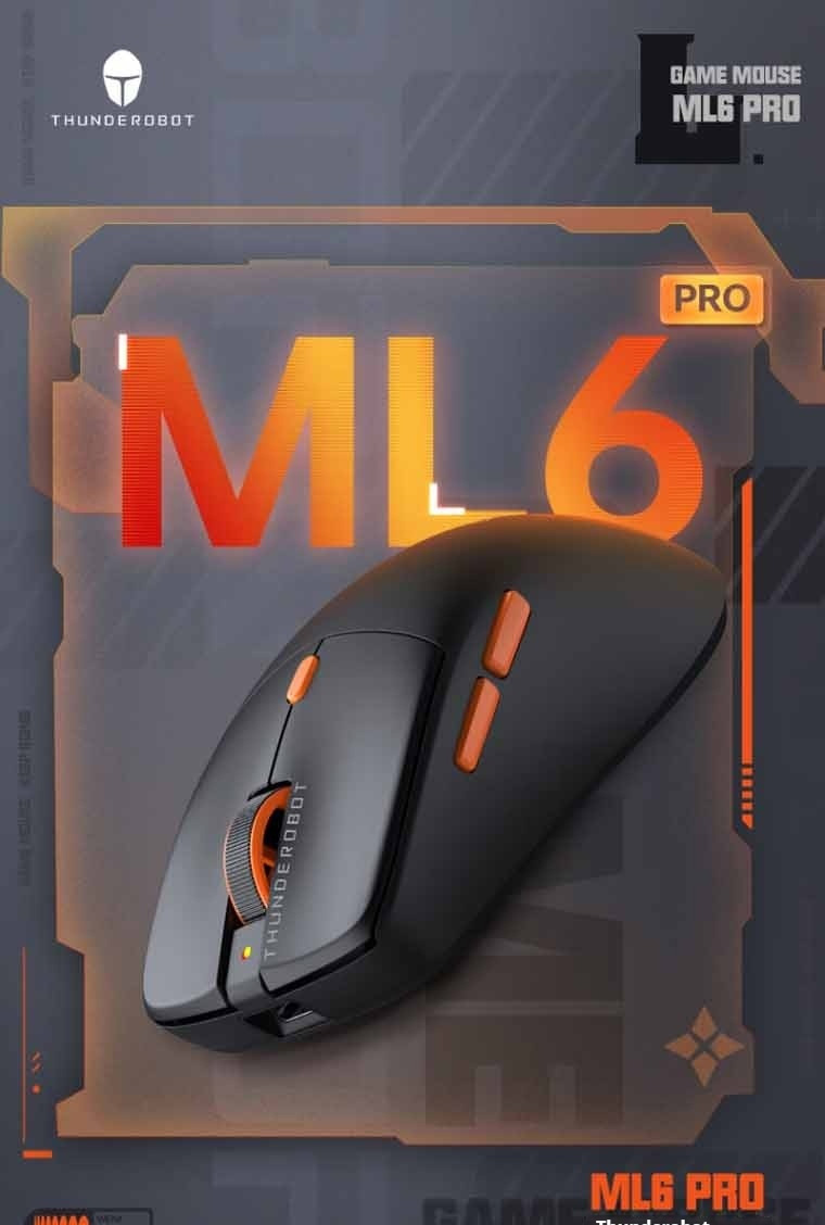 Thunderrobot ML6 PRO เมาส์ไร้สายเกมสามโหมด, PAW3375, เมาส์ E-sports แบบ ...