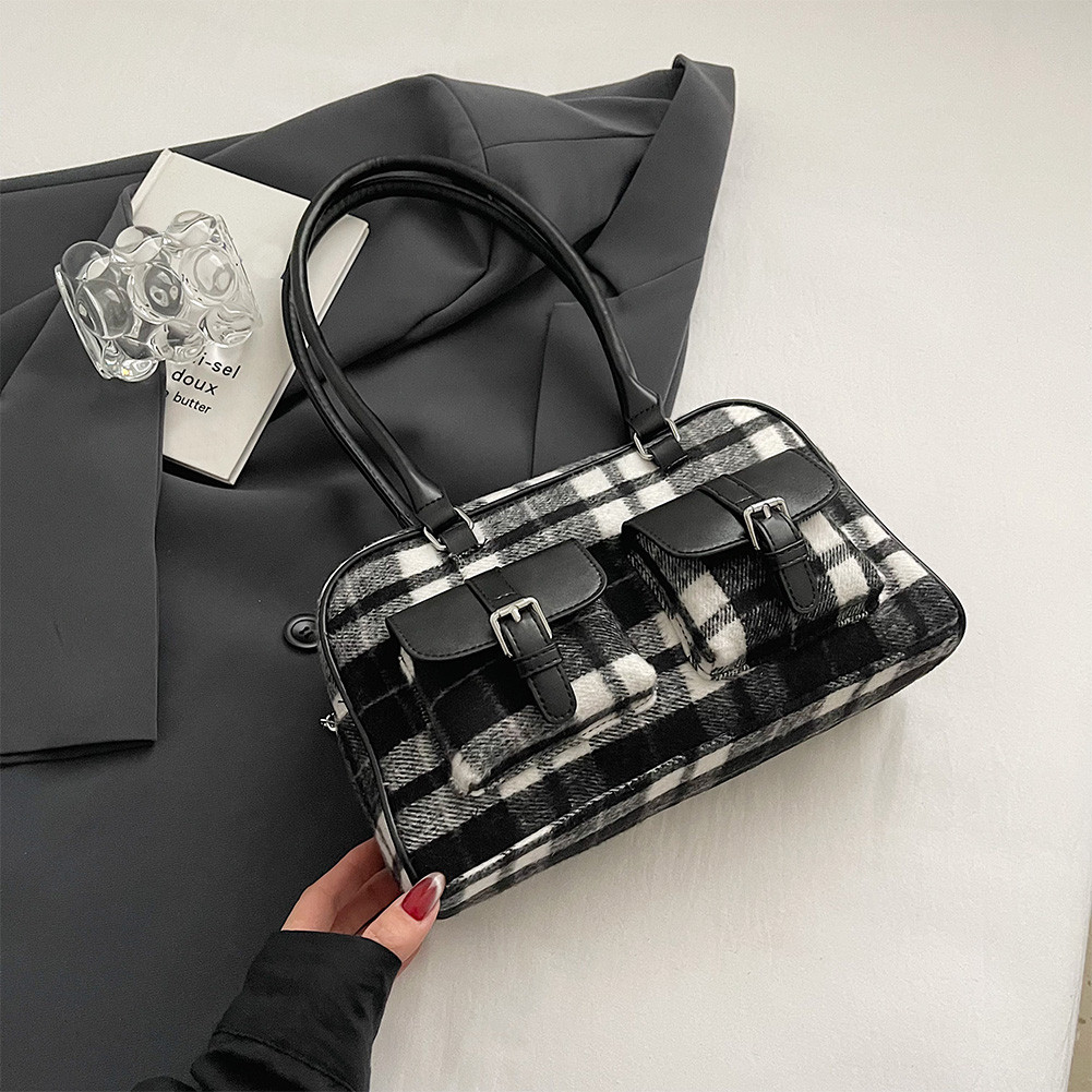 [explosion1.th] กระเป๋าสะพายไหล่สําหรับผู้หญิงพร้อมกระเป๋าหลายกระเป๋าบอสตันมีซิปสําหรับการ ...