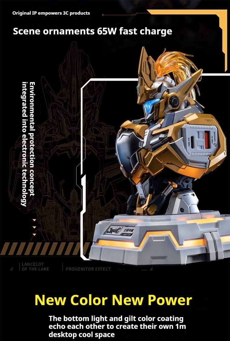 ในสต็อก Moshow MCT-E02 Lake Knight Gilded Chest แท่นชาร์จ 65W Gallium Nitride ศูนย์ชาร์จ ...