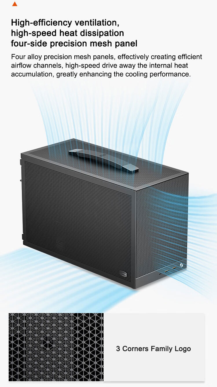 Pccooler K101 MESH Mini ITX เคสคอมพิวเตอร์,วัสดุเหล็ก/รองรับแหล่งจ่ายไฟ ...