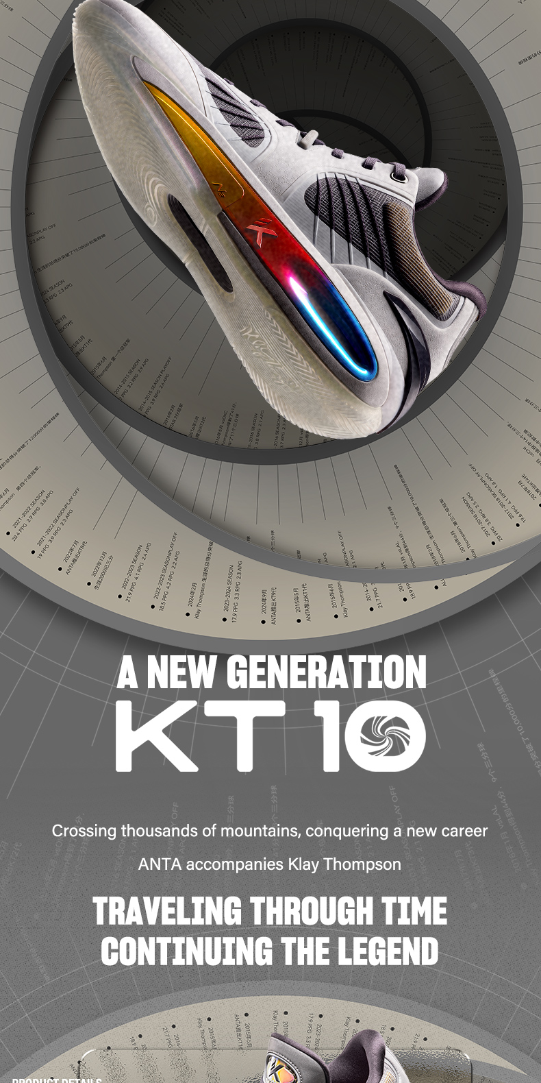 Anta Men KTX Klay Thompson รองเท้าบาสเก็ตบอล Anti-torsion Support ...