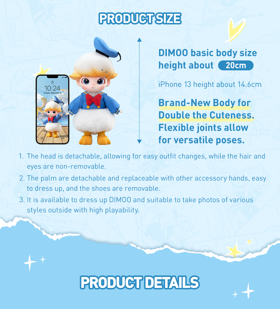 POP MART DIMOO Donald Duck 1/8 Action Figure | Shopee Thailand