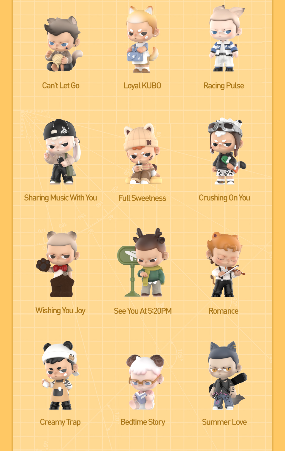 POP MART KUBO 24/7 YOU Series FiguresSeries Blind Box Action Toys ...