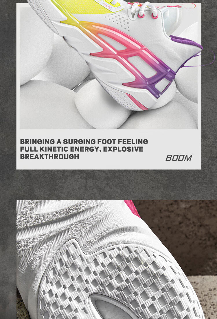 Li-ning BADFIVE 4 บาสเกตบอลชาย BOOM สะท้อนแสงน้ําหนักเบา High & rebound ...