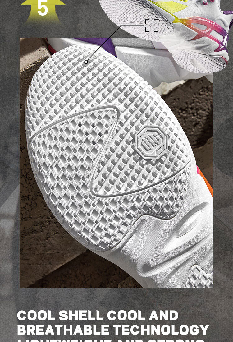 Li-ning BADFIVE 4 บาสเกตบอลชาย BOOM สะท้อนแสงน้ําหนักเบา High & rebound ...