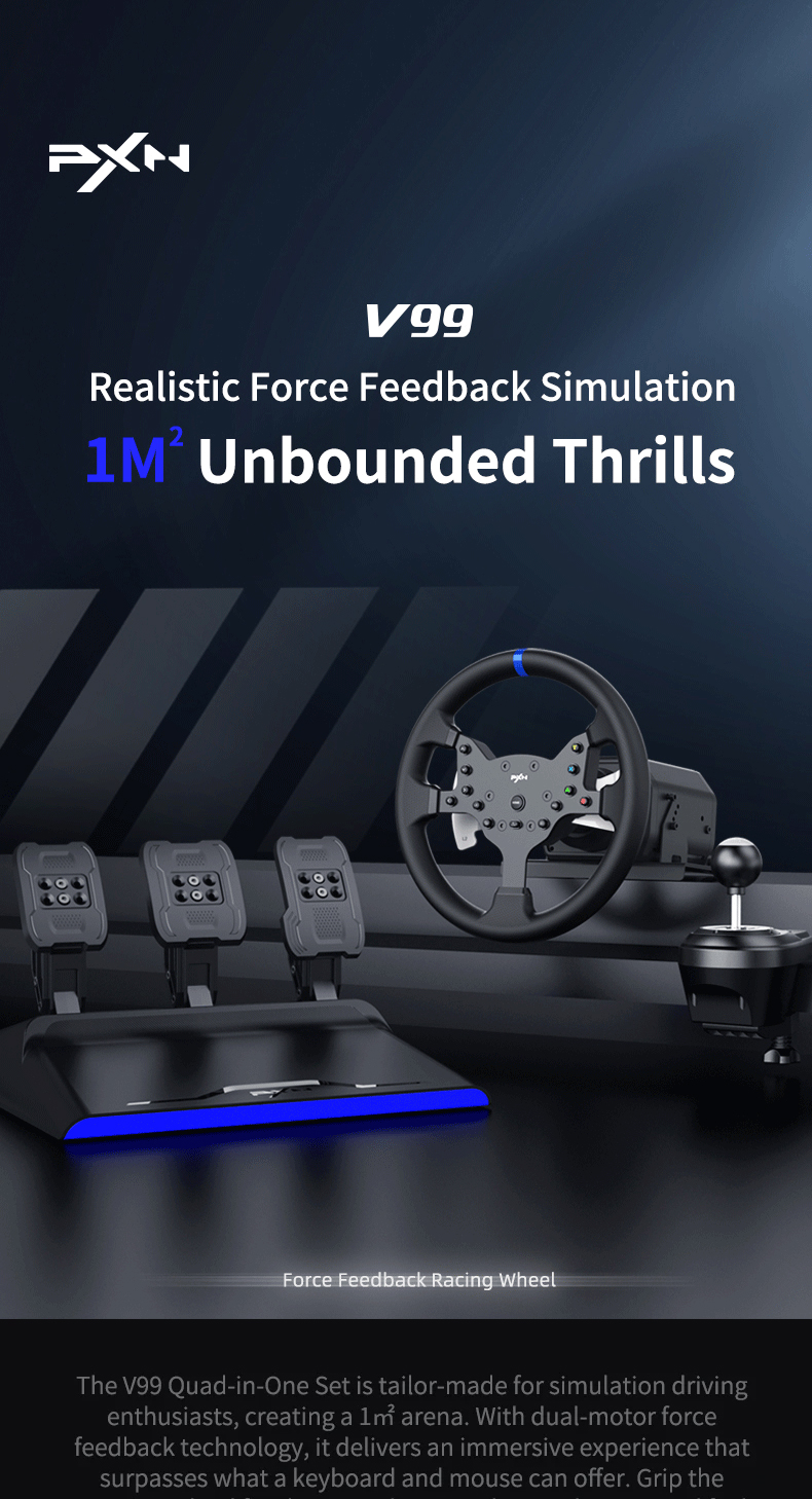 Pxn V99 3.2Nm Force Feedback Racing ล้อจําลอง Gaming พวงมาลัยสําหรับ PC ...