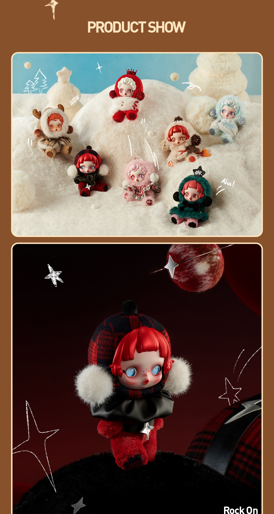 POP MART SKULLPANDA Winter Symphony Series Plush Blind Box Action Toys ...