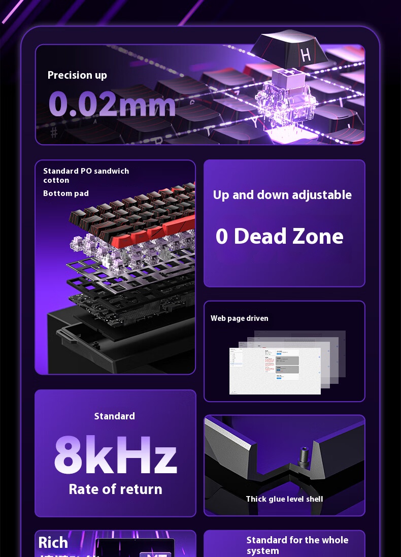 Aula WiN60HE/WiN68HE สวิตช์แม่เหล็กคีย์บอร์ดแบบกลไก RT เกม FPS Fearless ...