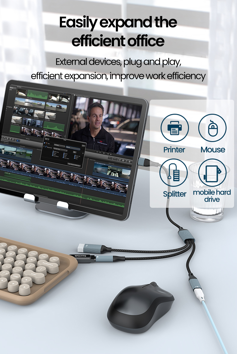 Elough Multi-interface Type C ชาย Multi Type-C/USB พอร์ต Transfer ...