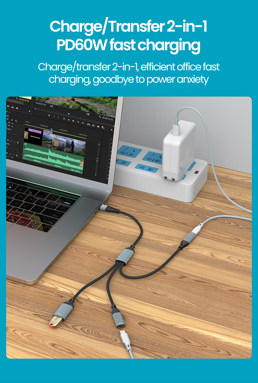 Elough Multi-interface Type C ชาย Multi Type-C/USB พอร์ต Transfer ...