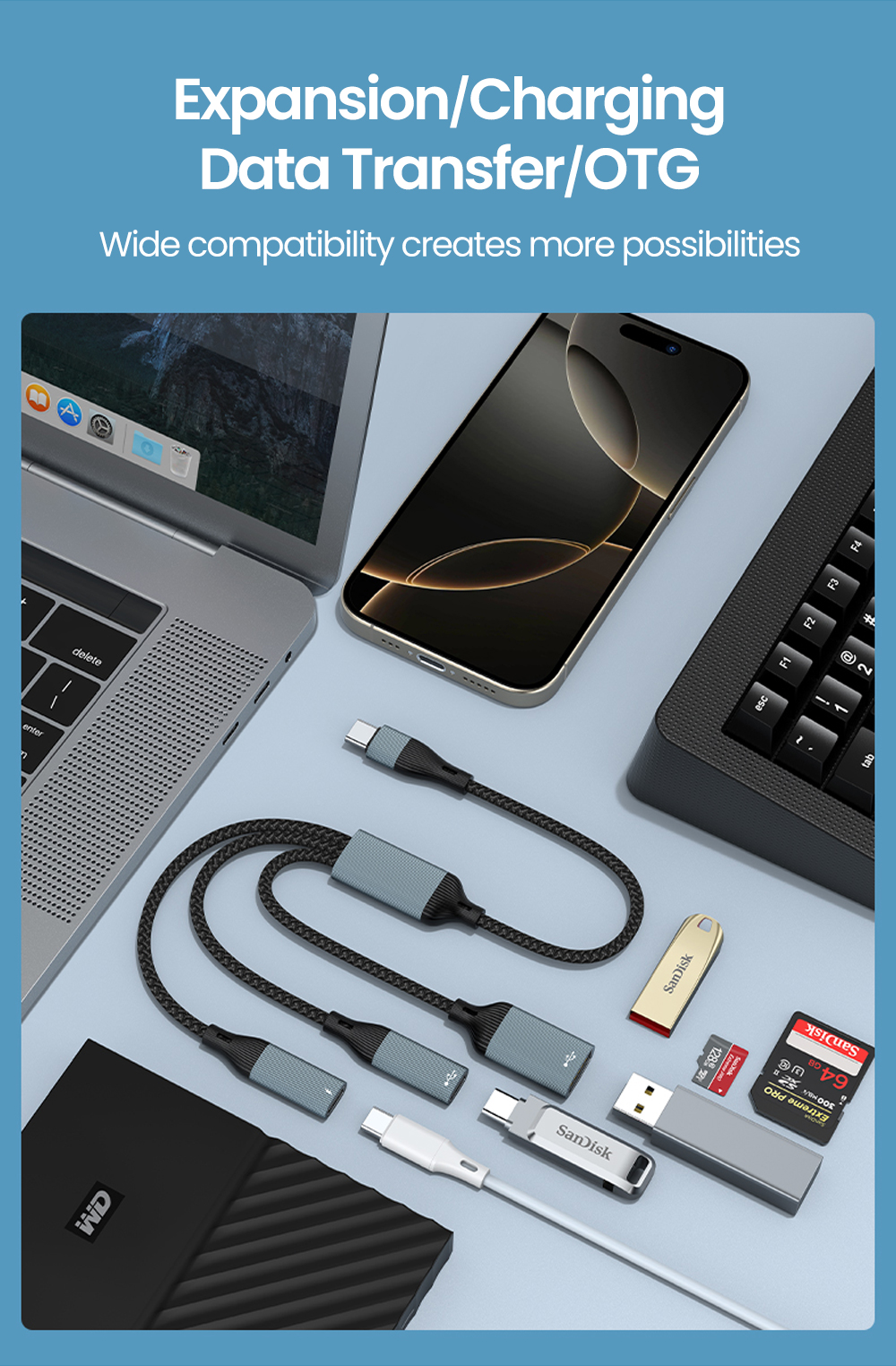 Elough Multi-interface Type C ชาย Multi Type-C/USB พอร์ต Transfer ...