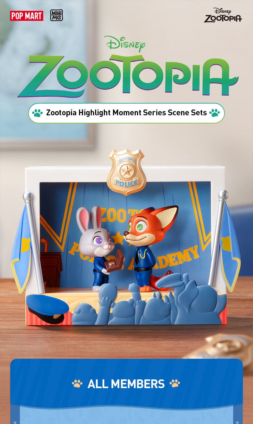 POP MART Zootopia Highlight Moment Series Scene Sets Blind Box Action ...