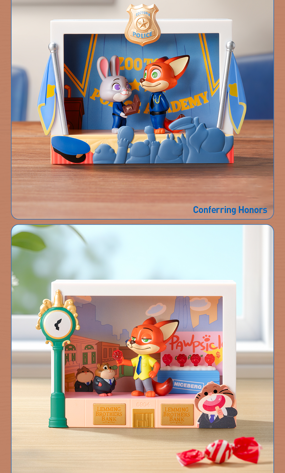POP MART Zootopia Highlight Moment Series Scene Sets Blind Box Action ...