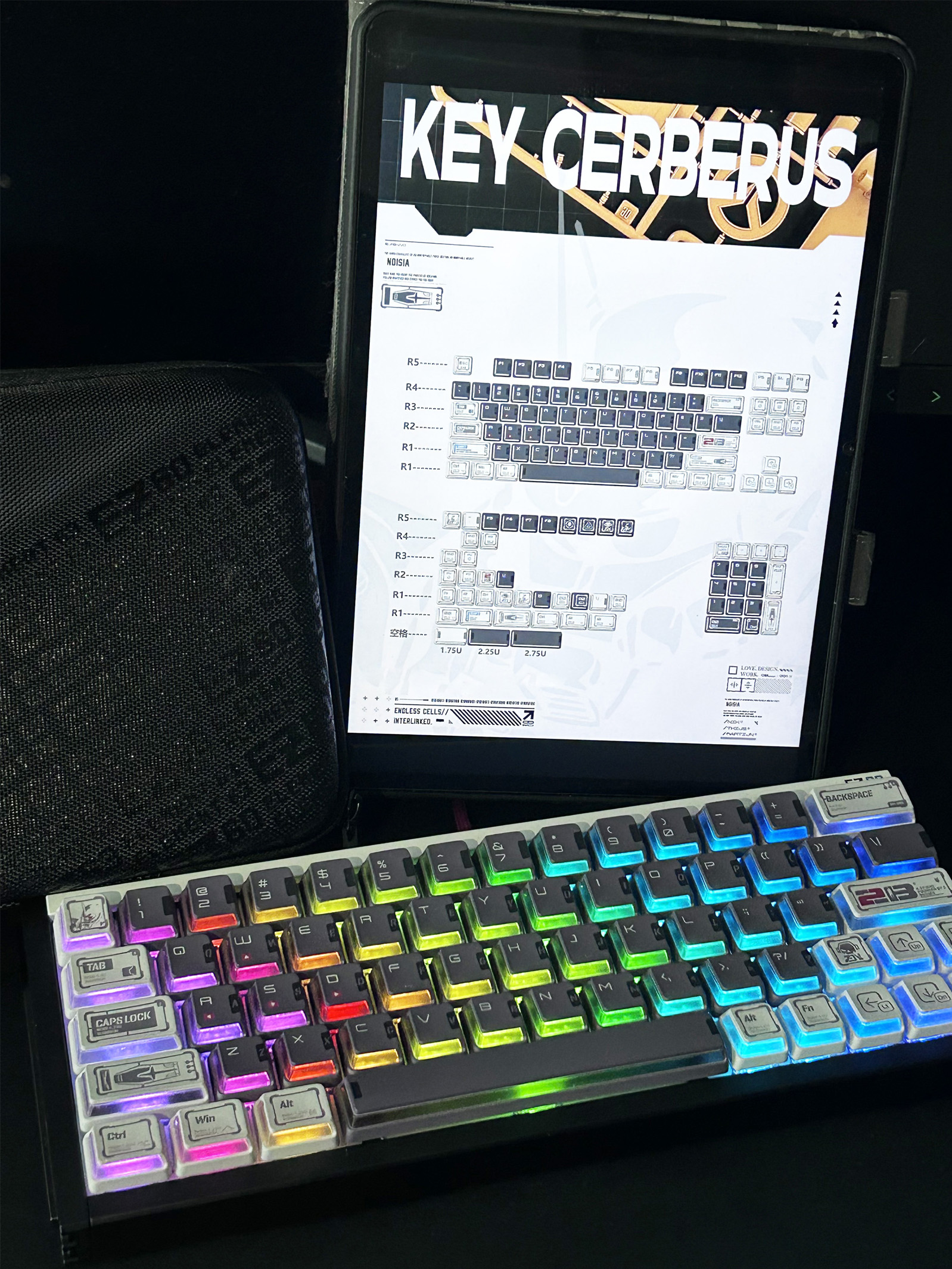 -LW- Key CERBERUS Mech รุ่น Keycap ที่กําหนดเองคีย์บอร์ด PBT Keycap ...