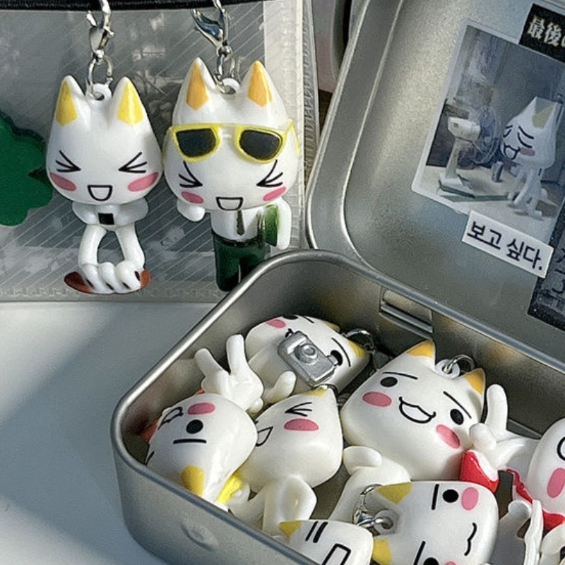 โบราณ Doro Cat สามมิติจี้คู่มือจี้เรซิ่น Hand-Made กระเป๋าดินสอ ipad ...