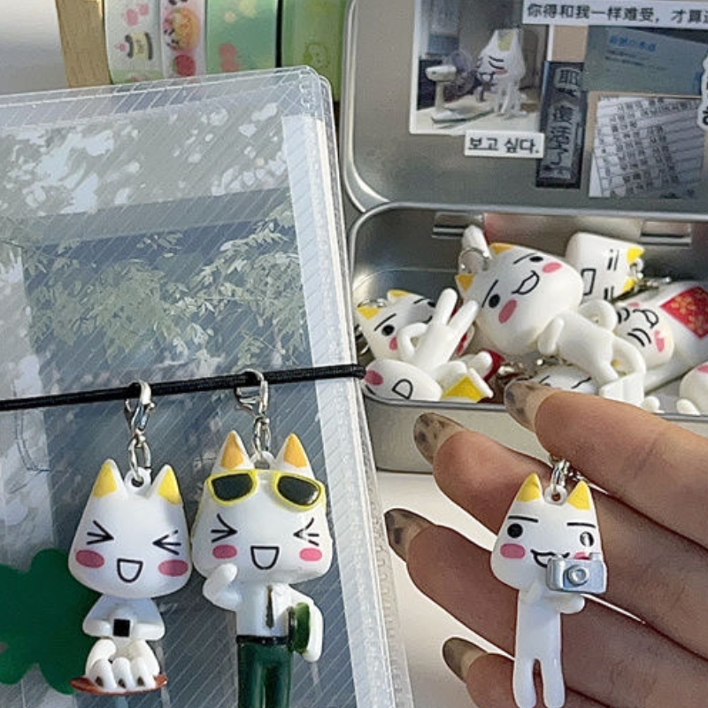 โบราณ Doro Cat สามมิติจี้คู่มือจี้เรซิ่น Hand-Made กระเป๋าดินสอ ipad ...