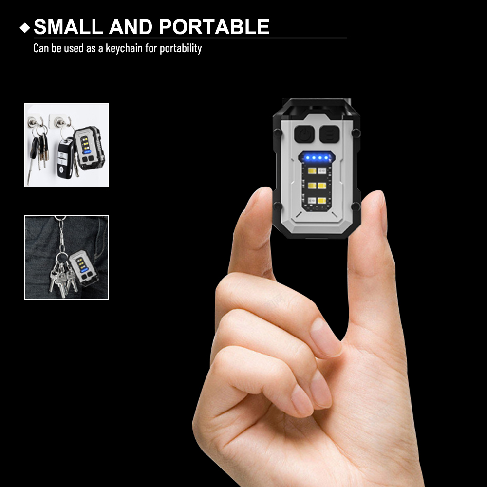 Asafee V327 Mini LED พวงกุญแจไฟฉาย 800LM ไฟ LED IPX5 ไฟฉายกันน้ําโคมไฟ ...