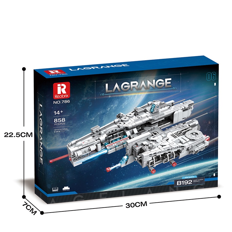 เครื่องบินโจมตีอวกาศ ข้ากันได้ตัวต่อเลโก้ 966ชิ้น Reobrix Space เลโก้ ...