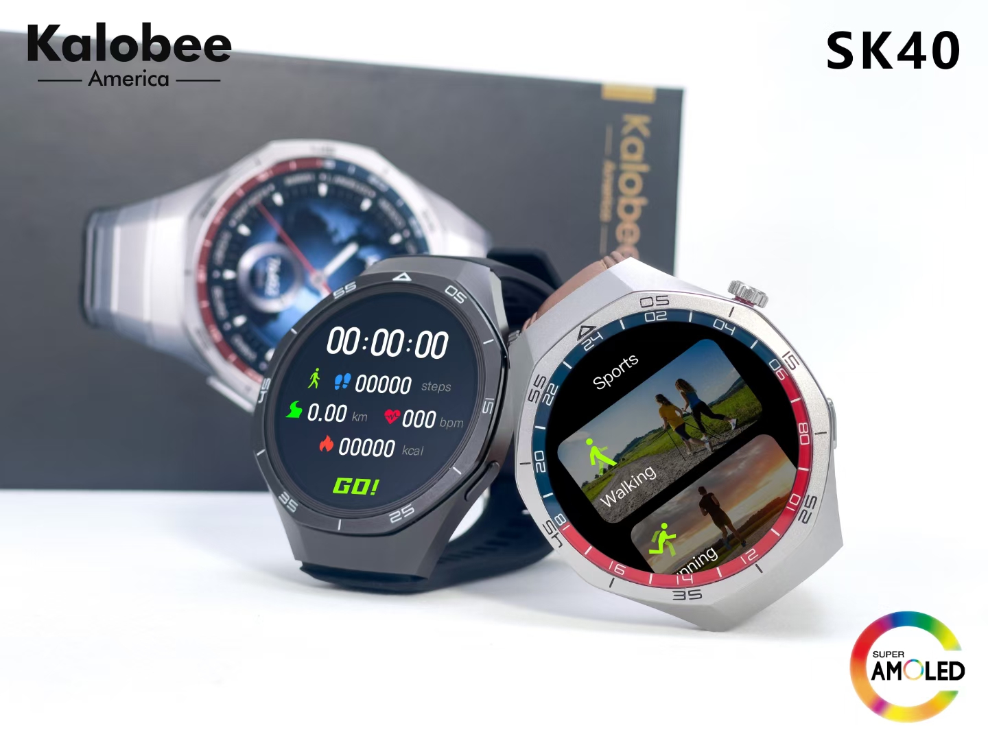 ใหม่ SK40 นาฬิกา GT5 Pro สมาร์ทนาฬิกา HD หน้าจอ AMOLED NFC GPS Tracker ...