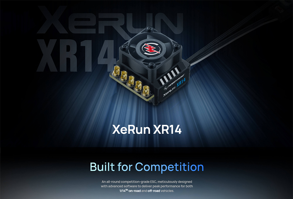 Hobbywing XERUN XR14 70A Sensored Brushless ESC สําหรับ 1/10 1/12 1/14 ...