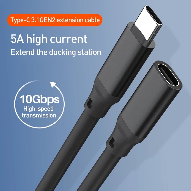 Type-c Extension Cable Usb3.1gen2 USB C ชายหญิง 100W Fast Charging ...