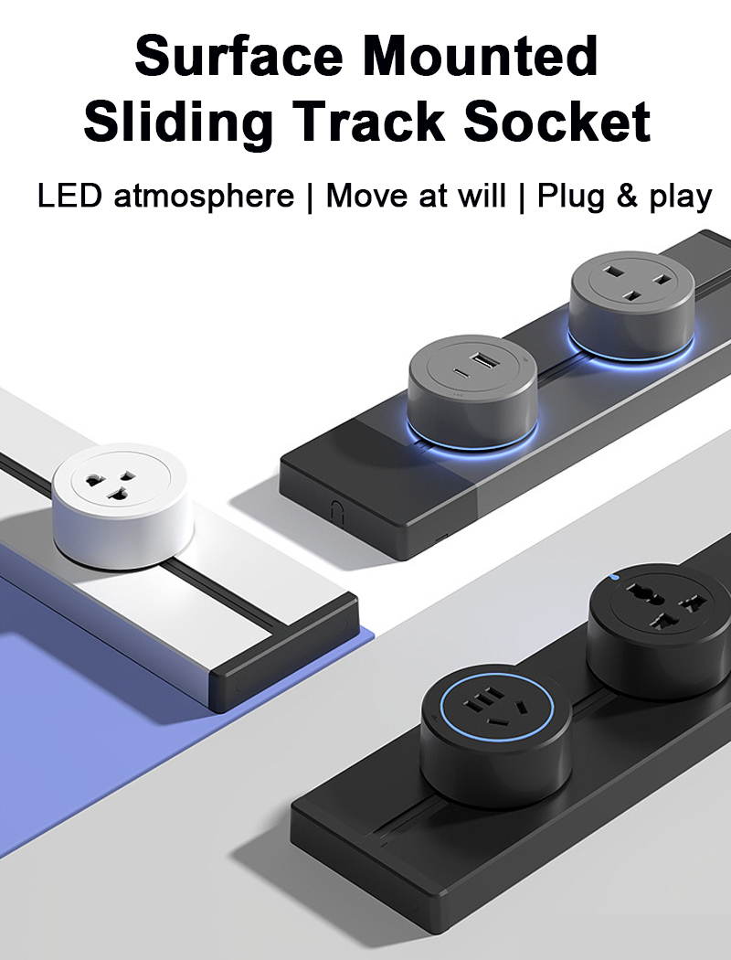 Power Track Socket 40CM 50CM 60CM 80CM รางปลั๊กไฟแบบเลื่อนได้ พร้อมซ็อก ...