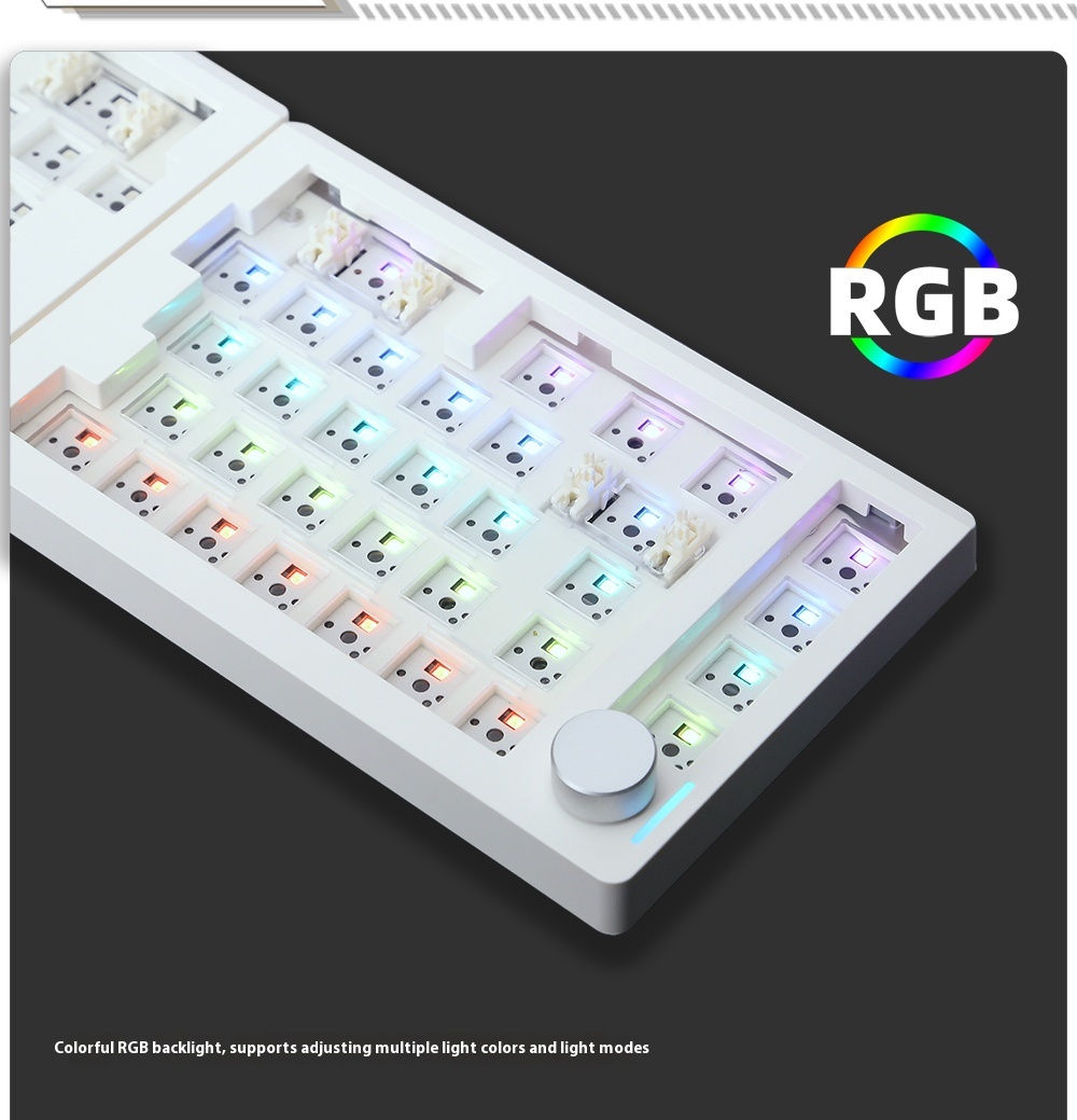Gmk70 แยกไร้สาย Bare Bone Mechanical Keyboard Kit 65% Hot swappable RGB ...