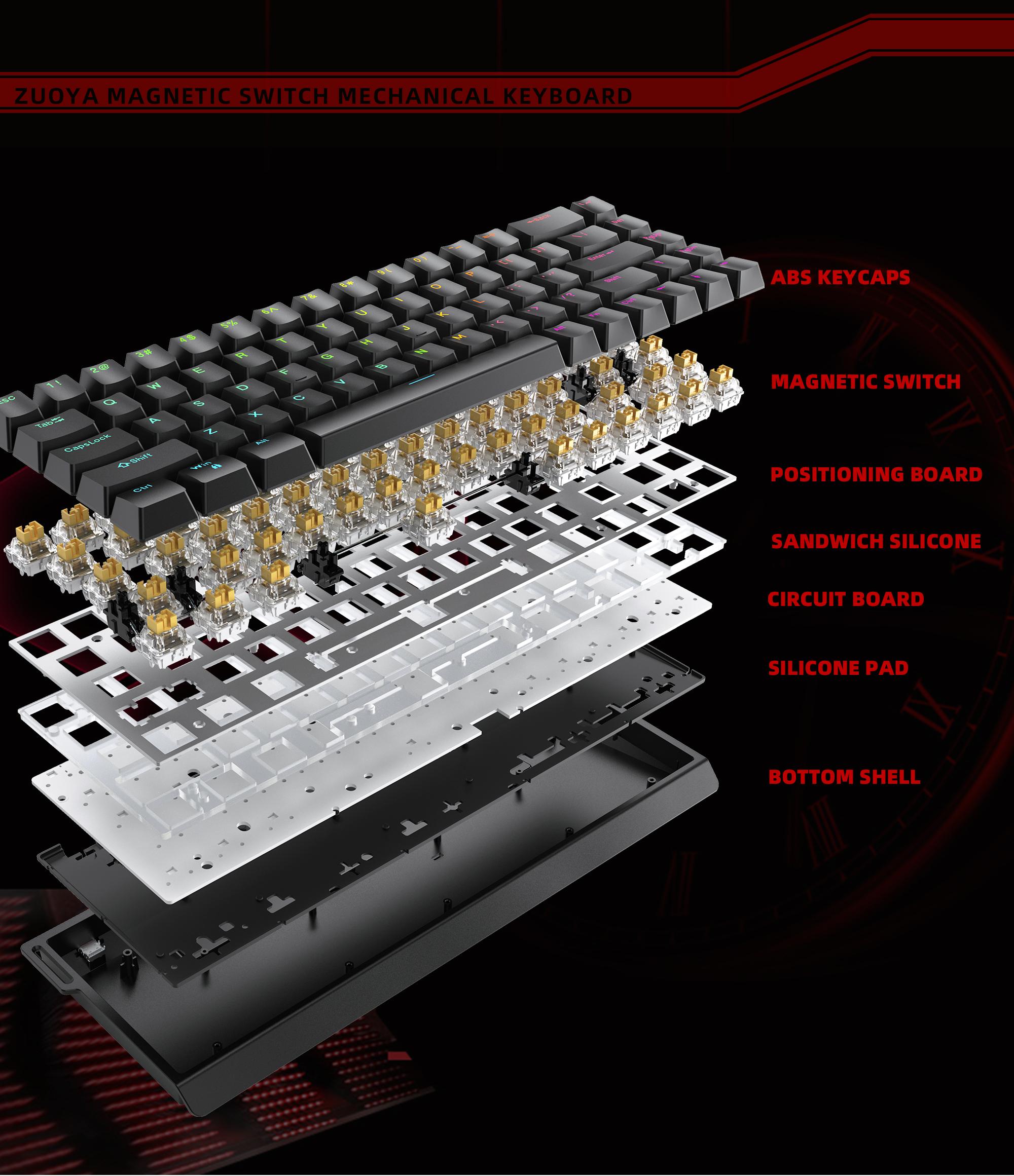 He65 Magnetic Mechanical Keyboard 65% Hot swappable RGB GASKET ...
