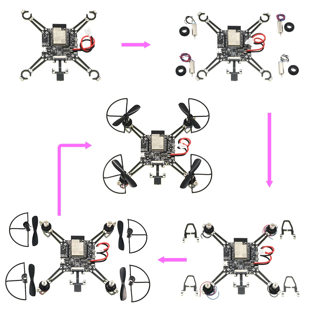 Mitoot ESP32S2 ESP32 การควบคุมการบินเปิดแหล่ง Quadcopter ESP-airplane RC เครื่องบินรุ่น Wifi ...