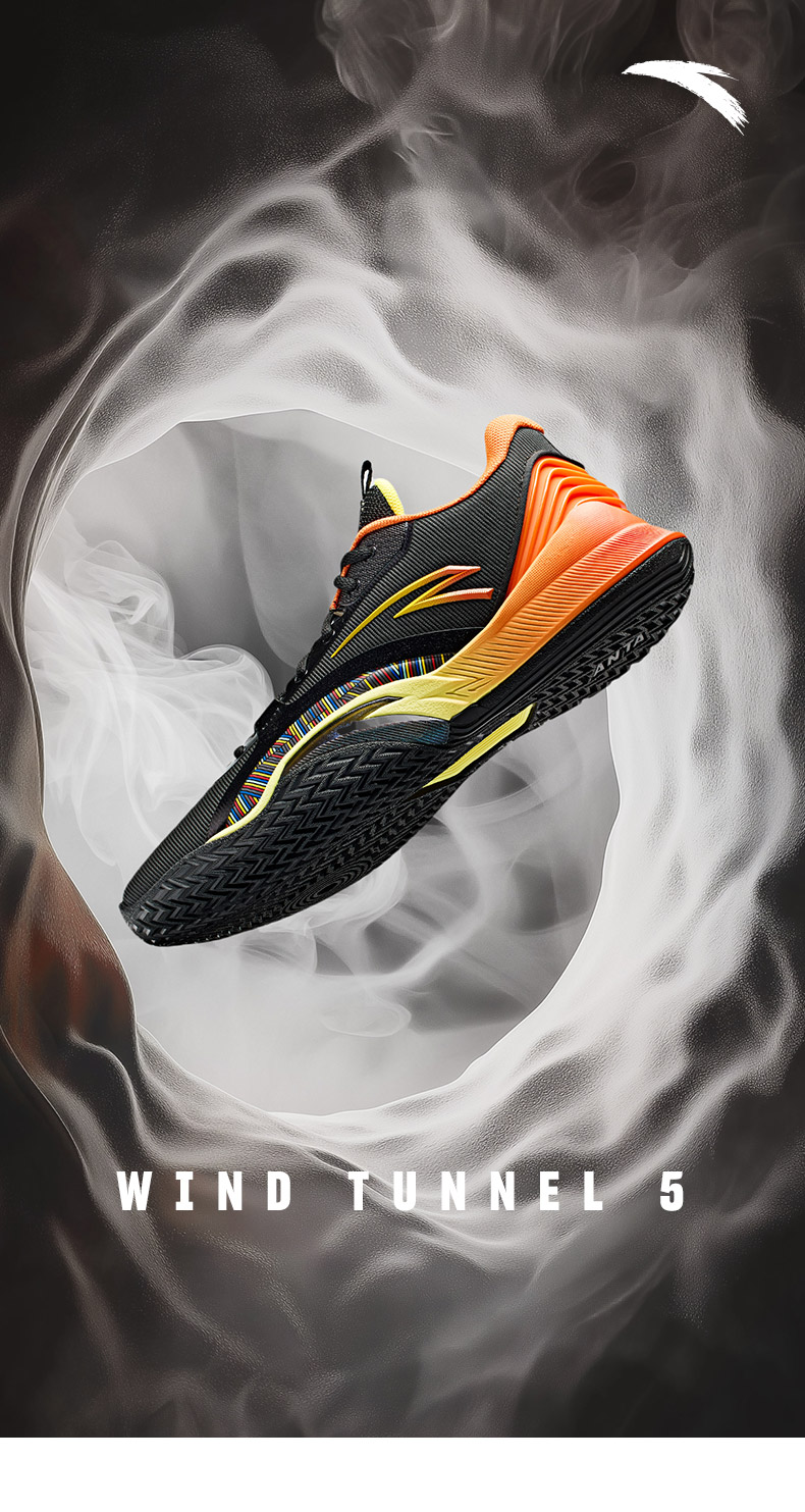 ANTA Wind Tunnel 5 รองเท้าบาสเกตบอล ป้องกันการโรลโอเวอร์ กันลื่น มีเบาะ ...