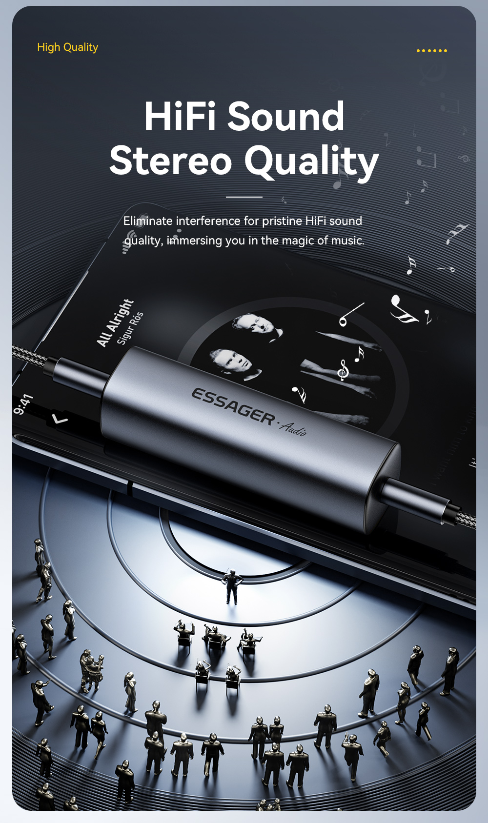 Essager 3.5MM AUX Audio Ground Isolator สําหรับคุณภาพเสียงที่ได้รับการ ...