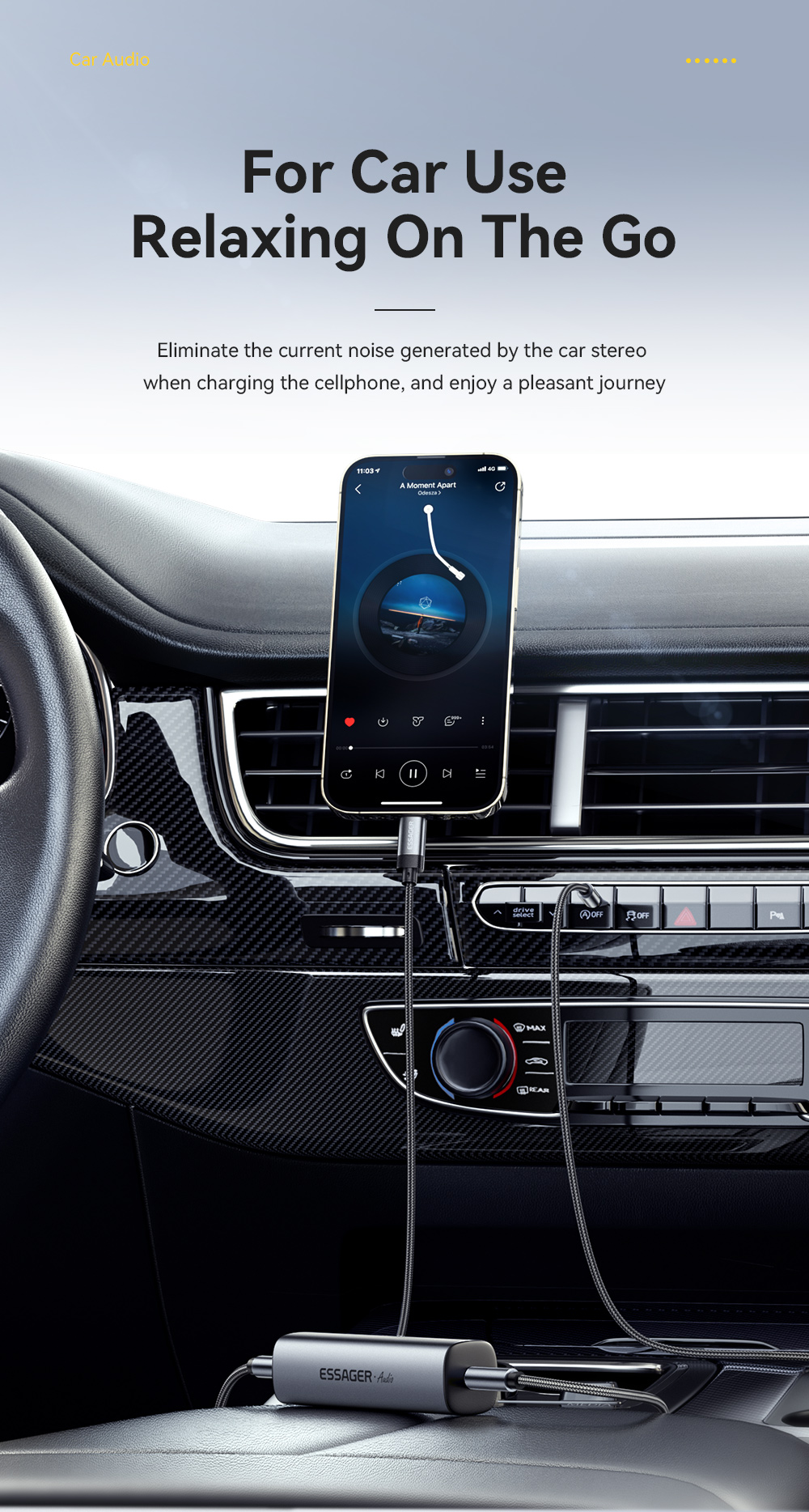 Essager 3.5MM AUX Audio Ground Isolator สําหรับคุณภาพเสียงที่ได้รับการ ...